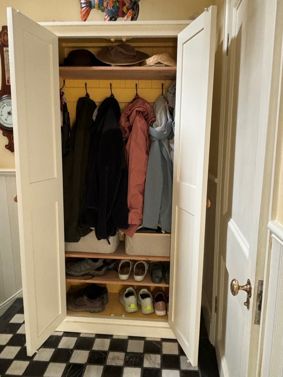 **2 door Hallway, Utility, Cloak Room Storage Cupboard with Coat Hooks ...