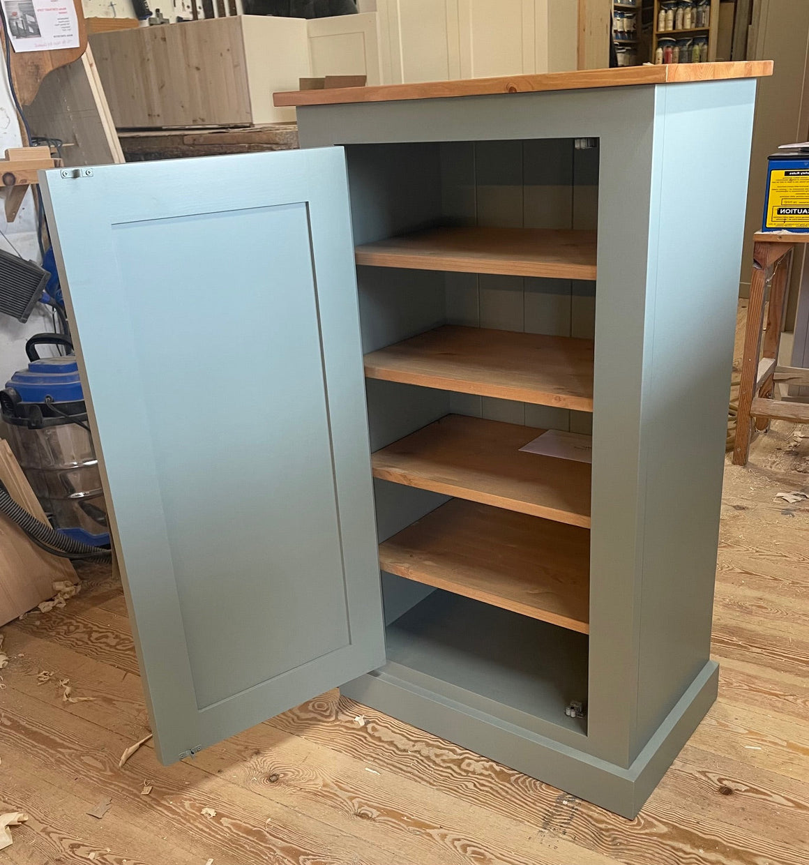 Low Storage Cupboard Handmade 1 Door Solid Pine 110cm High - 57 cm wide ...