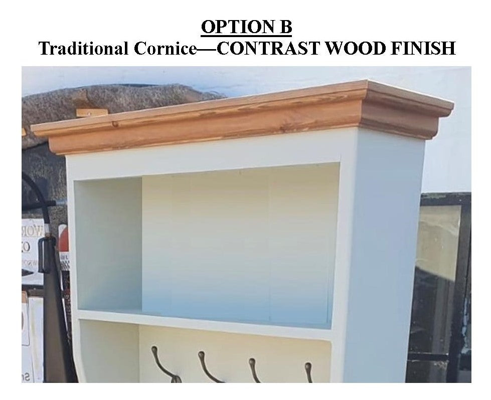 Traditional Cornice on our furniture – Cheshire Pine and Oak