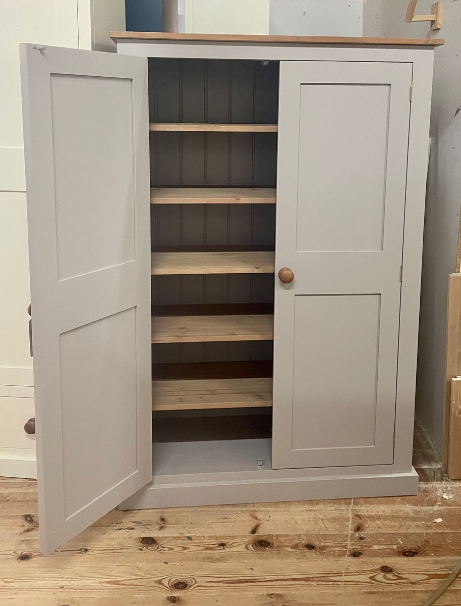 Low Storage Cupboard with Optional Spice Rack for Kitchen Larder ...