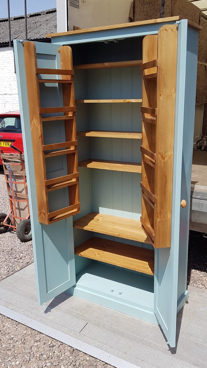 Kitchen Larder Pantry Cupboard - Fully Shelved with Spice Racks ...