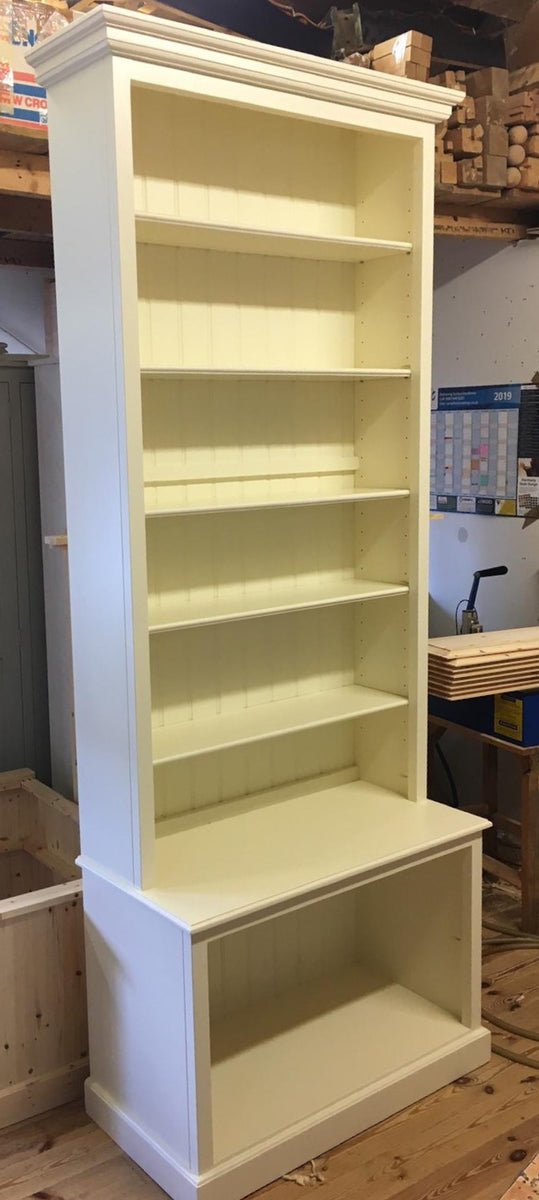 *Bespoke Bookcase with Deep open base – Cheshire Pine and Oak