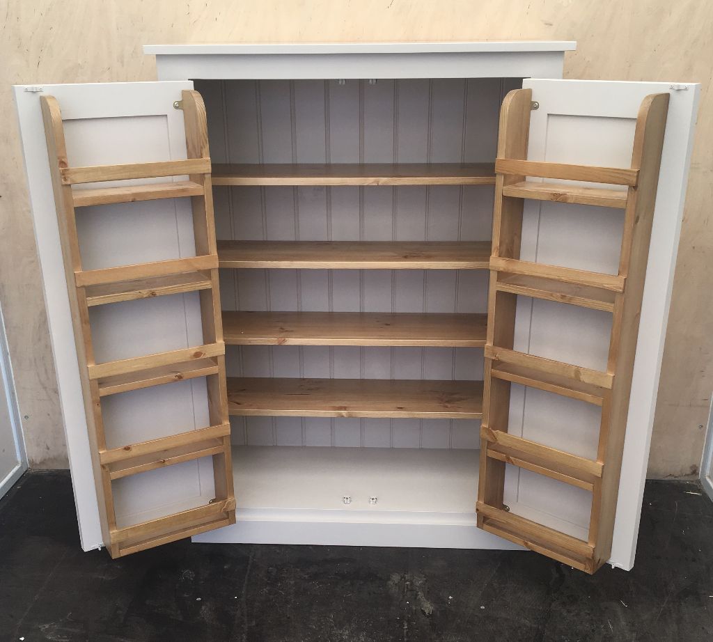 Low Storage Cupboard with Optional Spice Rack for Kitchen Larder ...